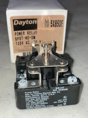 Dayton 5X850E Power Relay SPST-NO-DM 120V AC 60Hz Brand New | eBay