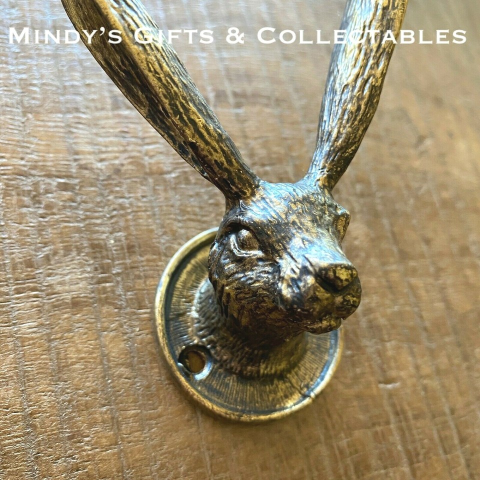 9cm High Vintage Style Gold Plated Pewter Rabbit Hare Knob Door Handle Coat Hook | eBay Australia
