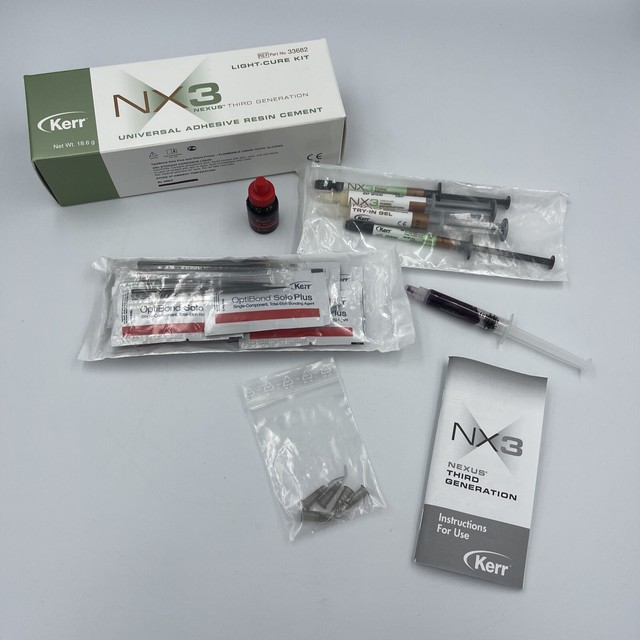 Kerr Nx3 Universal Adhesive Resin Cement Light Cure Kit 33682 for sale ...