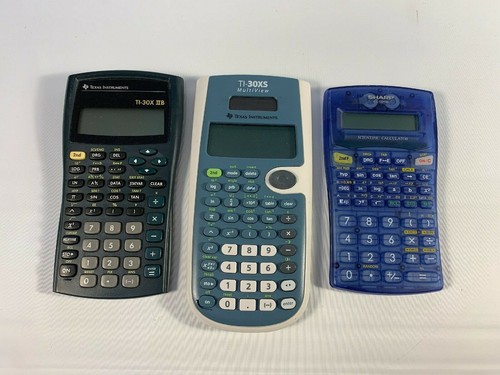 Lot Of 3 Scientific Calculators TI-30X IIB , TI-30XS, Sharp EL-501W | eBay