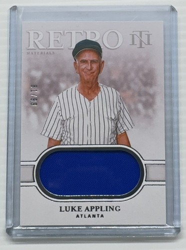2020 National Treasures Luke Appling Retro Game Used Jersey #81/99 ...