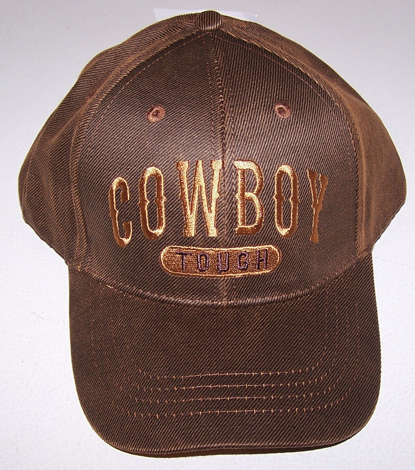 COWBOY TOUGH OILSKIN BALL CAP * BROWN HAT | eBay