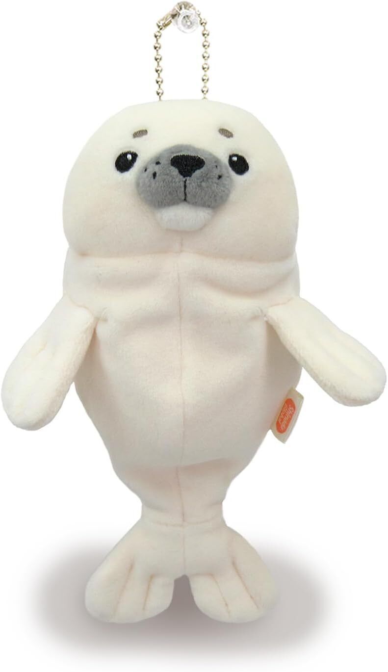 Shinada Global Mochi-Azarashi White Mini Plush Doll Stuffed 7×5×14cm ...