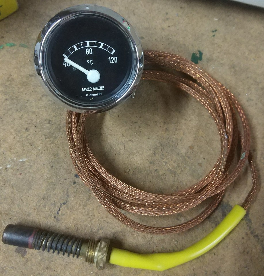 MOTOMETER WATER TEMPERATURE GAUGE - 40MM OEM. NEW OLD STOCK.MECHANICAL ...