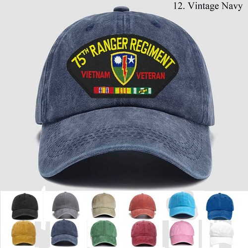 Embroidered Hat 75th Ranger Regiment Vietnam Veteran, Veteran Cap ...