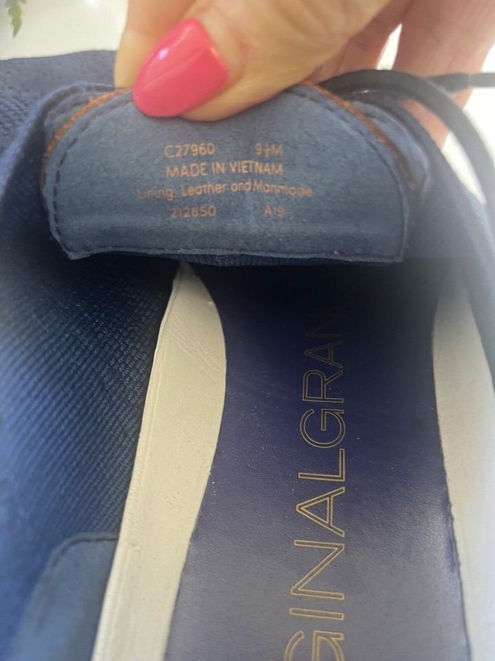 Cole Haan Original Grand Stitchlight Knit Wingtip Oxfords Blue Mens 9 ...