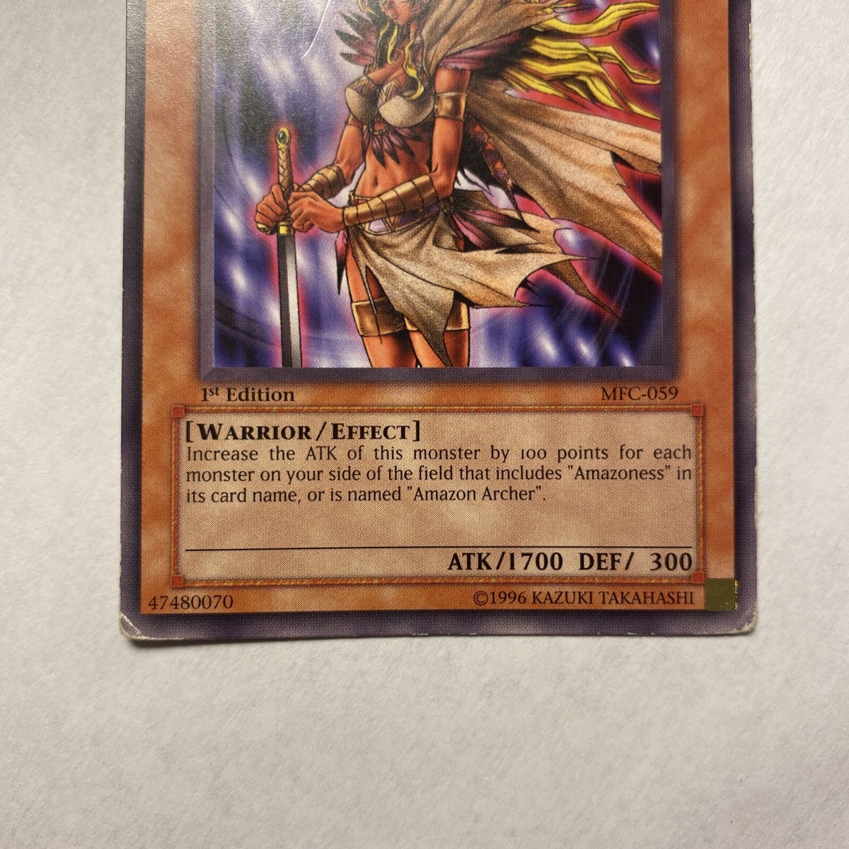 Amazoness Paladin ScR] Amazoness War Chief Yugioh, Hobbies & Toys,