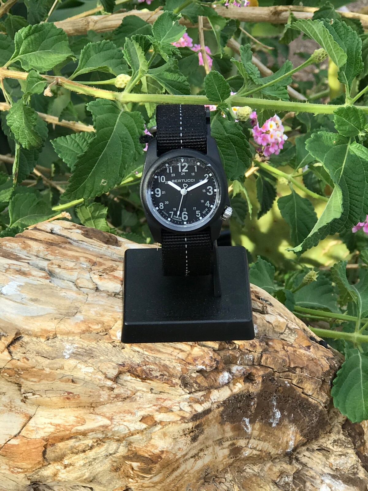 Bertucci Field Watch DX3 Plus Black Composite Case Black Band Grey Dash ...