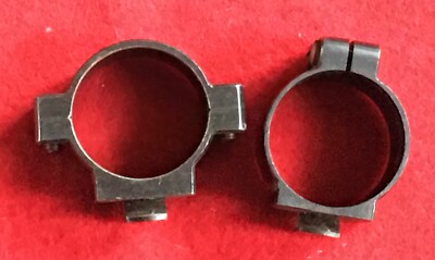 VINTAGE EARLY FACTORY REDFIELD 1" SCOPE RINGS-1 SPLIT TOP-1 DOUBLE ...