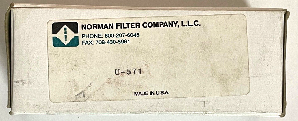BRAND NEW Norman Filter Company U-571 Fluid Filter | eBay