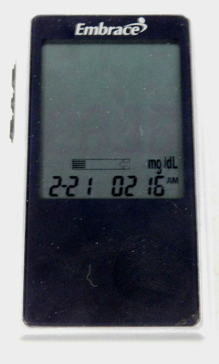 Embrace Blood Glucose Monitoring System Talking Meter No Coding ...