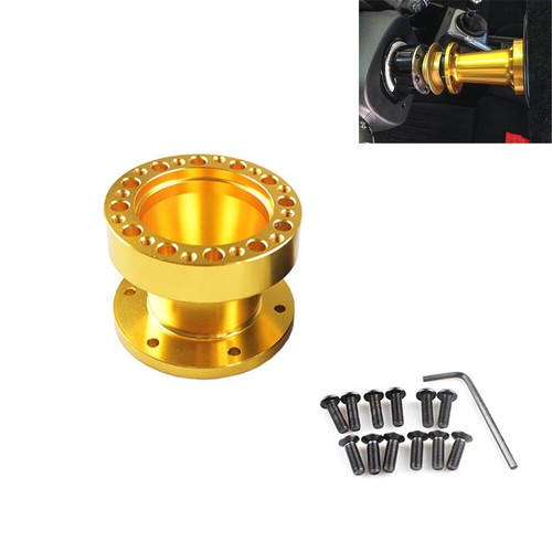 Aluminum Steering Wheel Extender Adjustable Hub Adapter 2'' /51mm Gold ...
