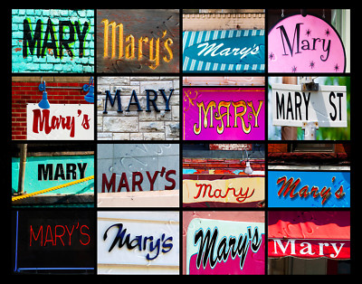 MARY Name Poster featuring photos of actual signs | eBay