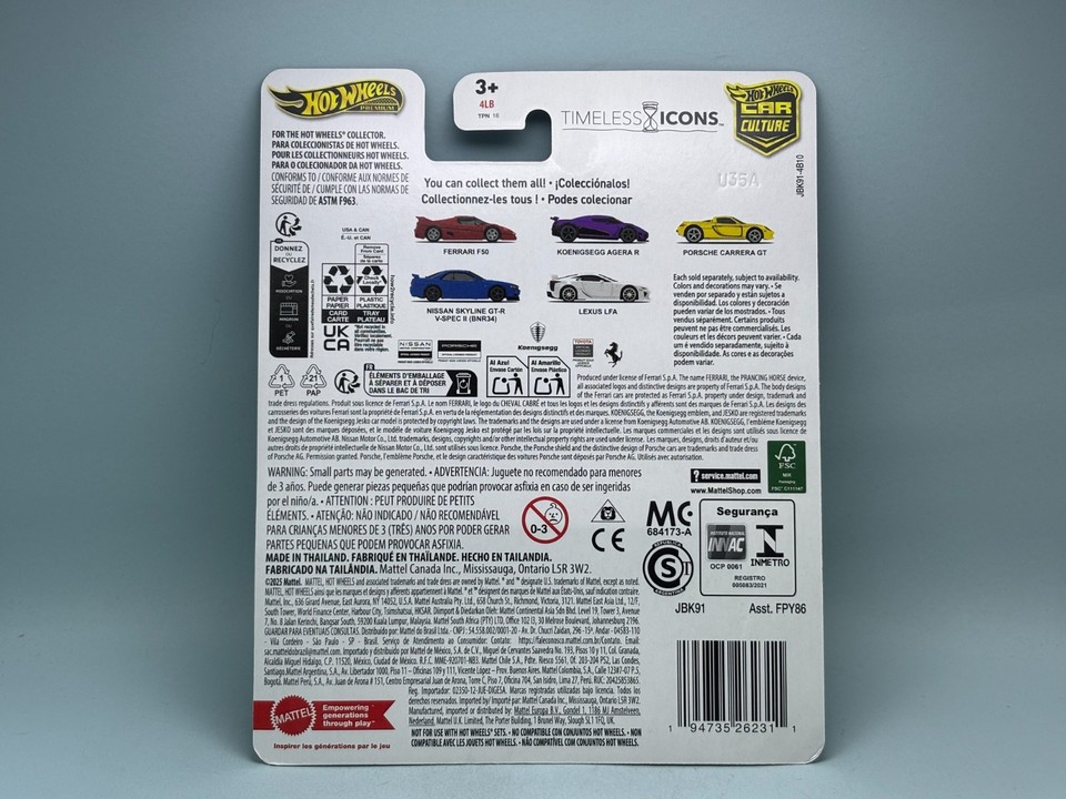 2025 Hot Wheels Premium Car Culture # Timeless Icons- Koenigsegg Agera ...