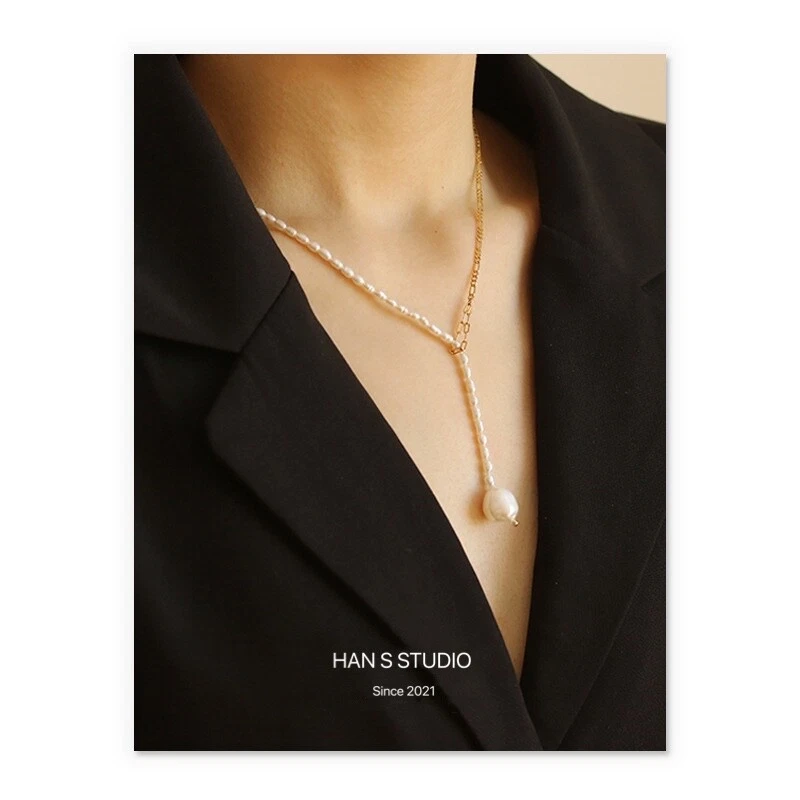 Single Pearl Drop Necklace