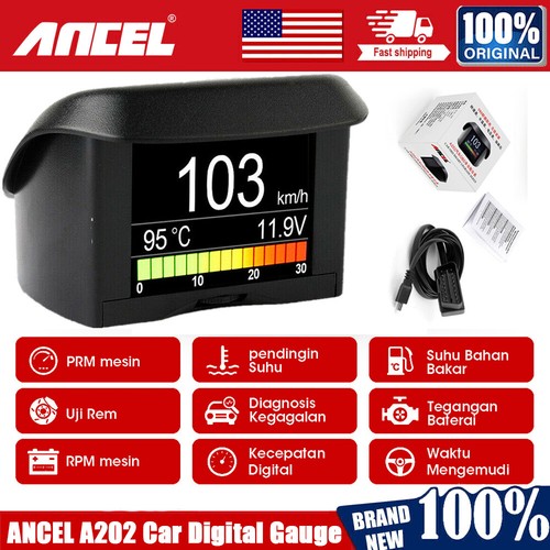 ANCEL A202 Car Digital Computer Display Gauge Speed Fuel Consumption ...