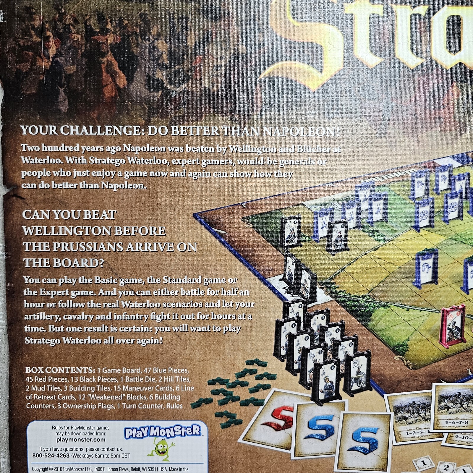 Stratego Waterloo 200 Years Rare Strategy Board Game Missing 4 "Weakened" Blocks | eBay