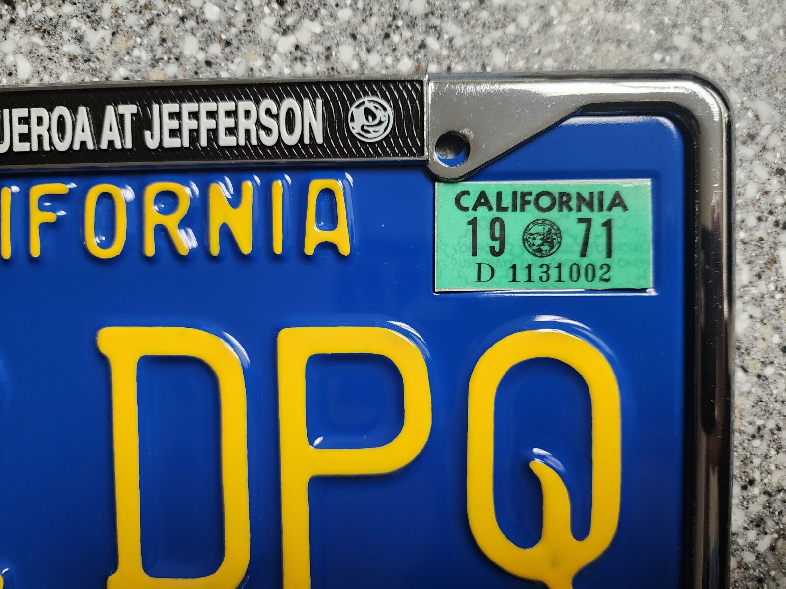 1970 California License Plates, 1971 Validation, Pro-Restored, DMV ...