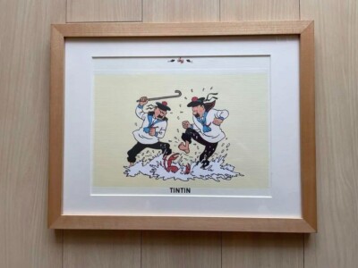 The Adventures Of TINTIN Comic Art Wooden Frame Width 47.5cm Height 36 ...