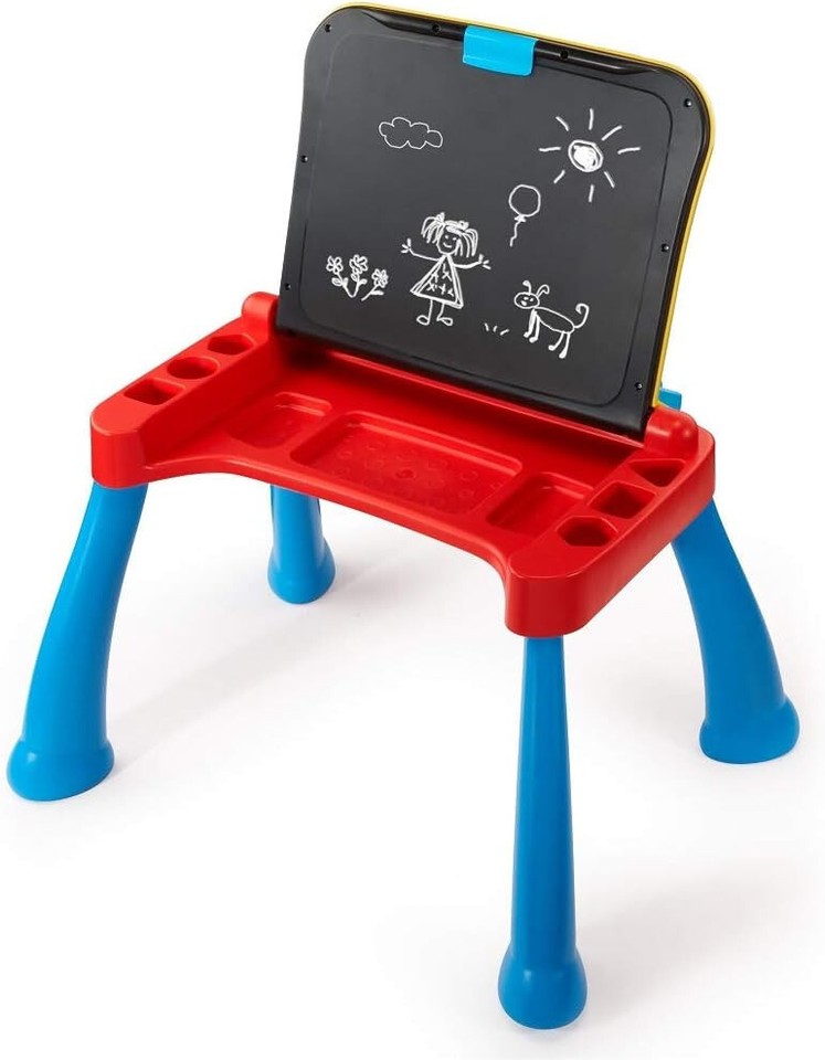 VTech Explore and Write Activity Desk Transforms Into Easel Chalkboard for Kids | eBay
