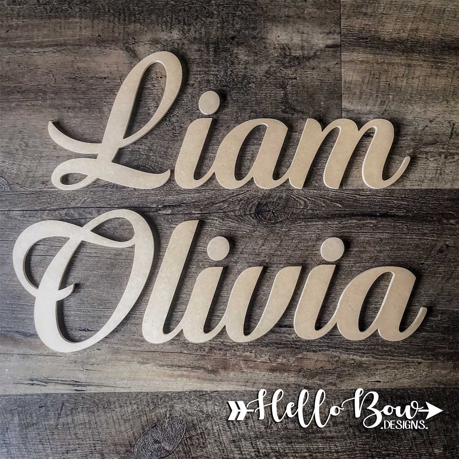 MDF LETTERS 25cm HIGH custom cut - make up names words, nursery or ...