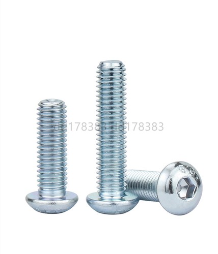 M3/M4/M5/M6/M8 Galvanized Steel Button Head Bolt Hex Socket Hex Screw ...