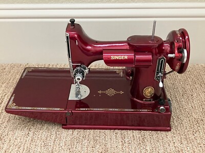Singer Featherweight 221 Sewing Machine Custom Painted Ruby Red 1957 | eBay