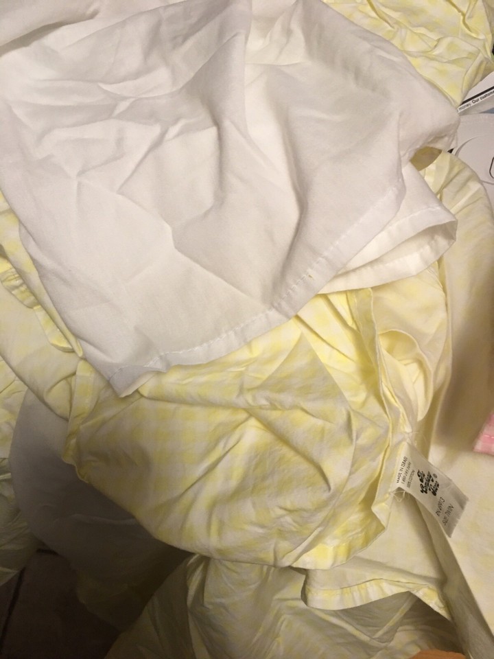 Twin Dust Ruffle Pale Yellow Plaid | eBay