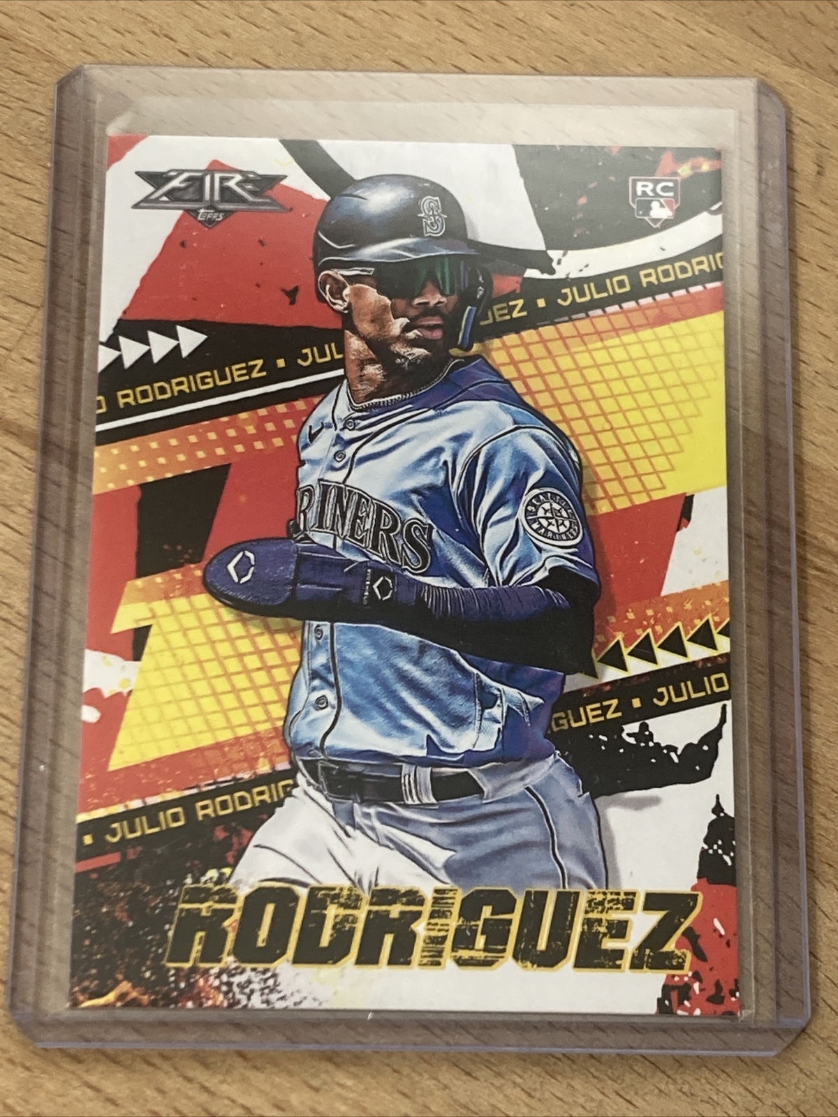 2022 Topps Fire Julio Rodriguez Rookie Card RC #107 Mariners | eBay