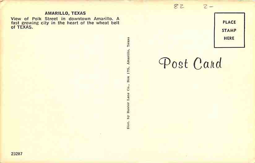 Postcard Street Scene w/ Paramount Theatre, Amarillo, Texas - circa ...