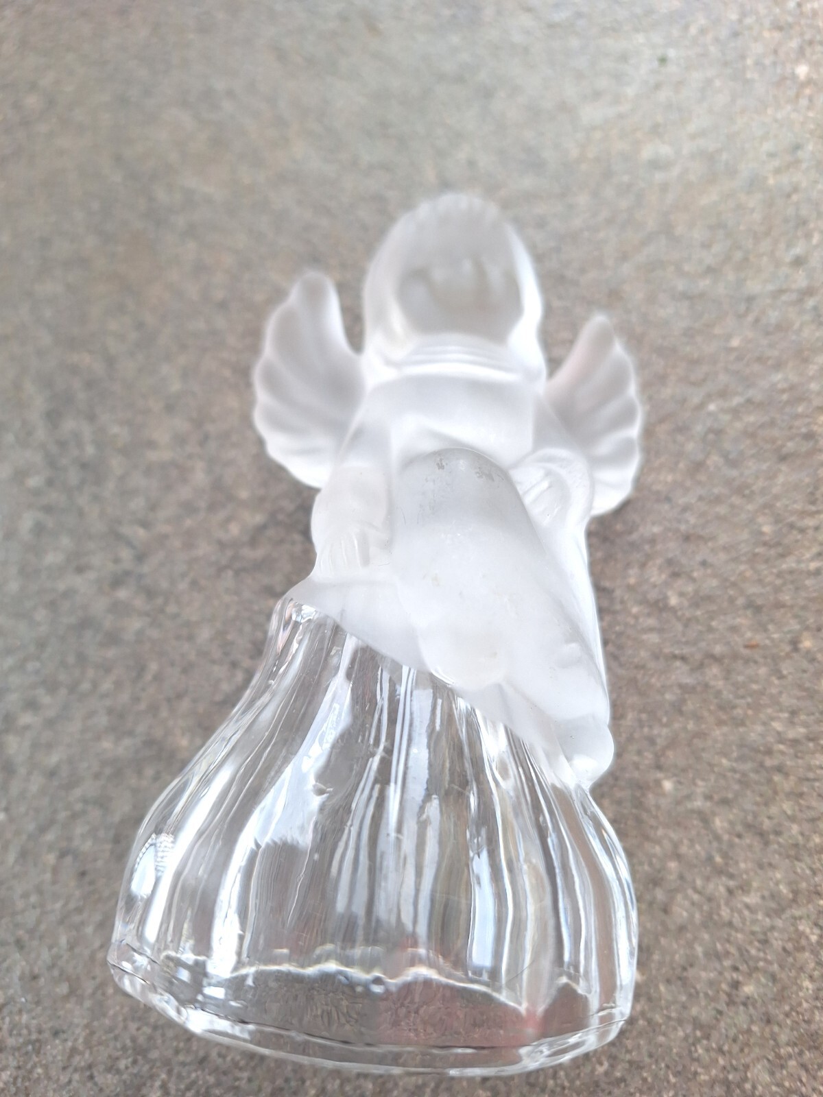 Frosted Angel Ornament. Clear Glass Base (1824) | eBay