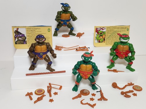 Lot of 4 Vintage 1990 TMNT Ninja Turtles Storage Shell Figures ...