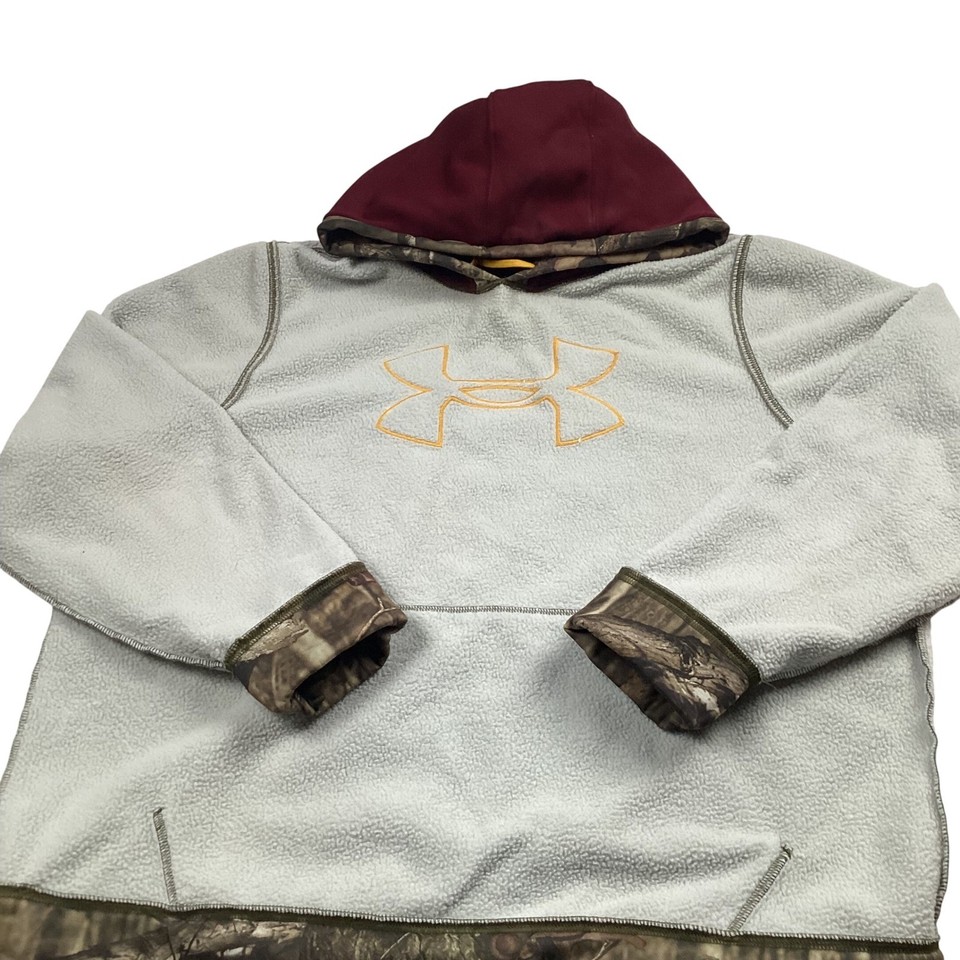 Under Armour Camo Hoodie XL ColdGear Fleece Lined Hunting Pullover | eBay