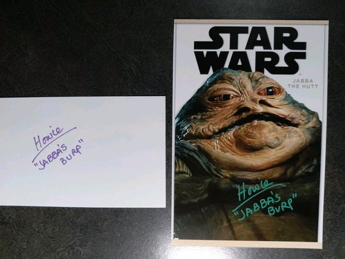 HOWIE HAMMERMANN Hand Signed Autograph PHOTO & CARD- STAR WARS - JABBA ...