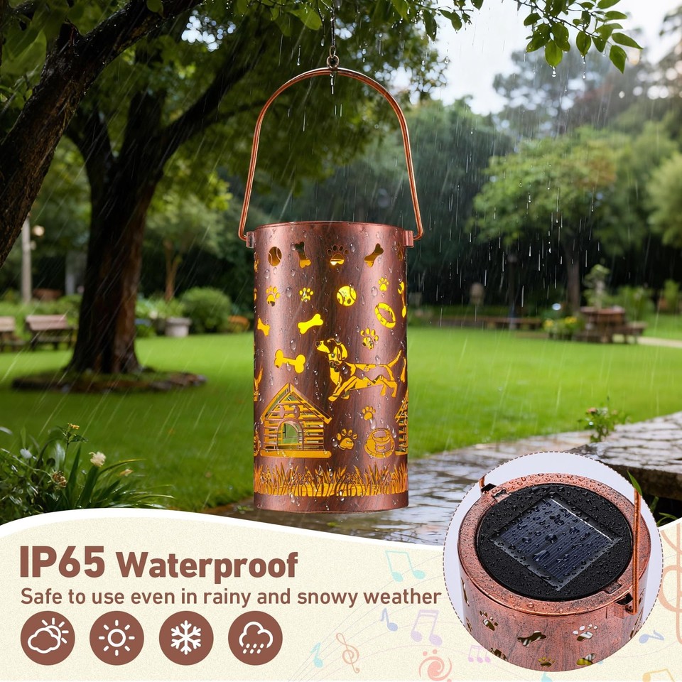 Dachshund Dog Design Solar Wind Chimes Outdoor Metal Dachshund Gifts ...