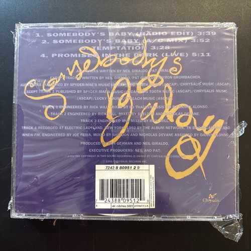 SS PAT BENATAR - Somebody's Baby - NM 1993 Chrysalis Rock CD NEW SEALED ...