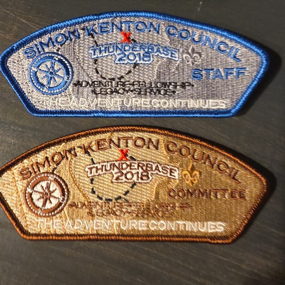 Simon Kenton Council Shoulder Patch CSP Thunder base 2018 Camporee ...