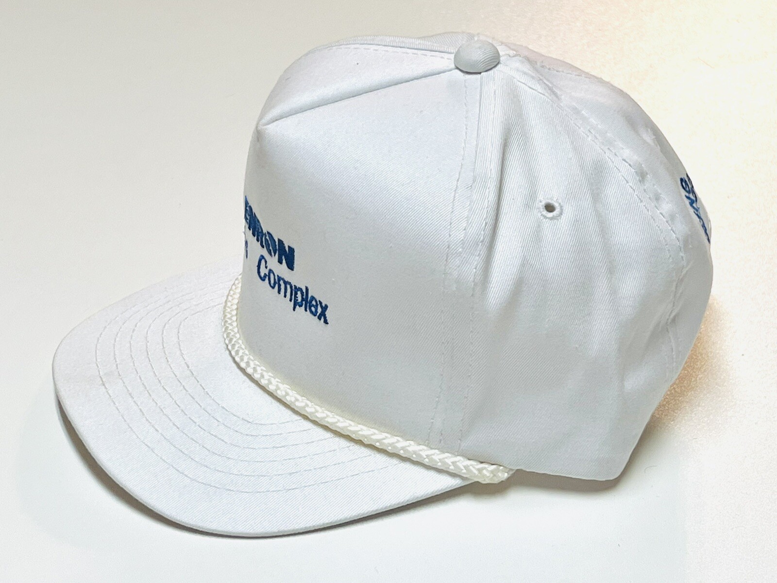 Vintage Enron adjustable rope Hat Cap white 1990s Rare - Gem