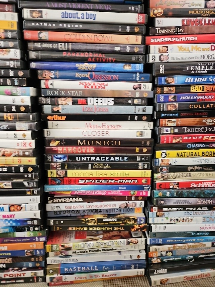 Lots of 126 Used DVD Movies DVDs Personal Collection Lot See Pics 🔥 ...