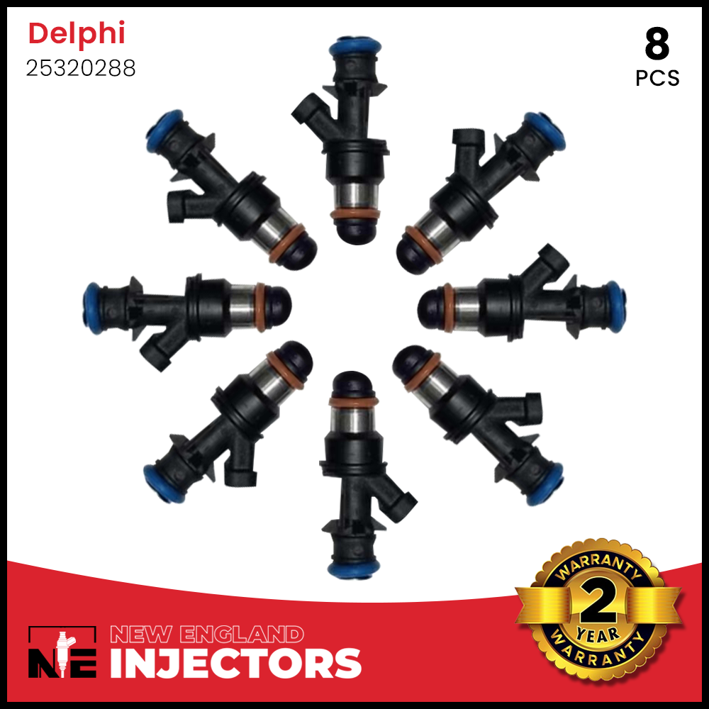 Reman Set Of 8 Delphi Fuel Injector 2000 Chevy GMC 6.0L 25320288 4 Hole ...