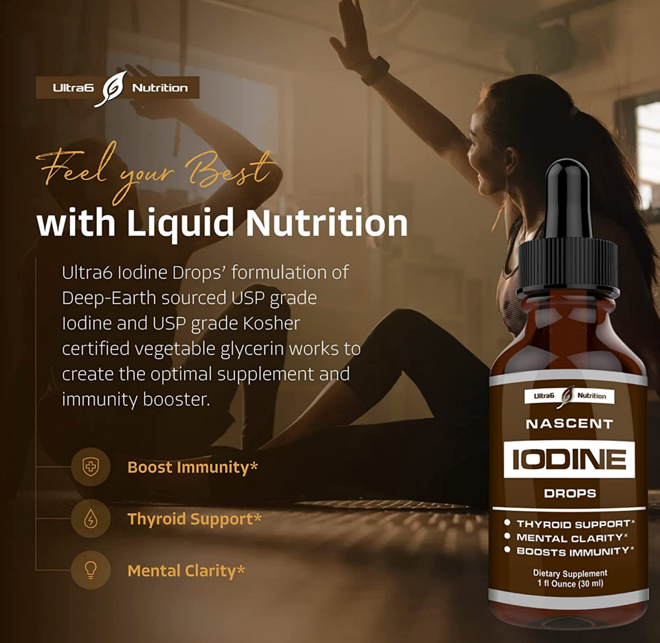 Nascent Iodine Supplement - Complete Thyroid Iodine Solution for ...