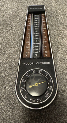 Vintage SPRINGFIELD Sutton INDOOR/OUTDOOR THERMOMETERS HUMIDITY METER ...