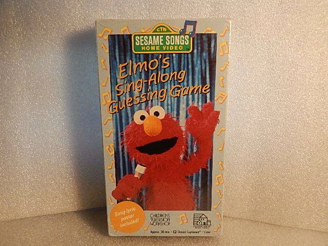 Sesame Street Elmo Sing Along Guessing Game Vhs