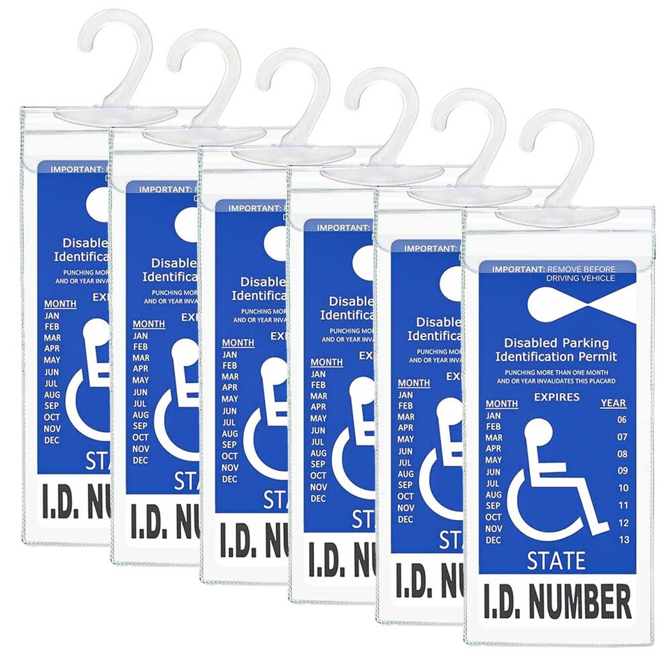 Handicap Permit Placard Protector Hanger Parking Car Holder Cover Hang ...
