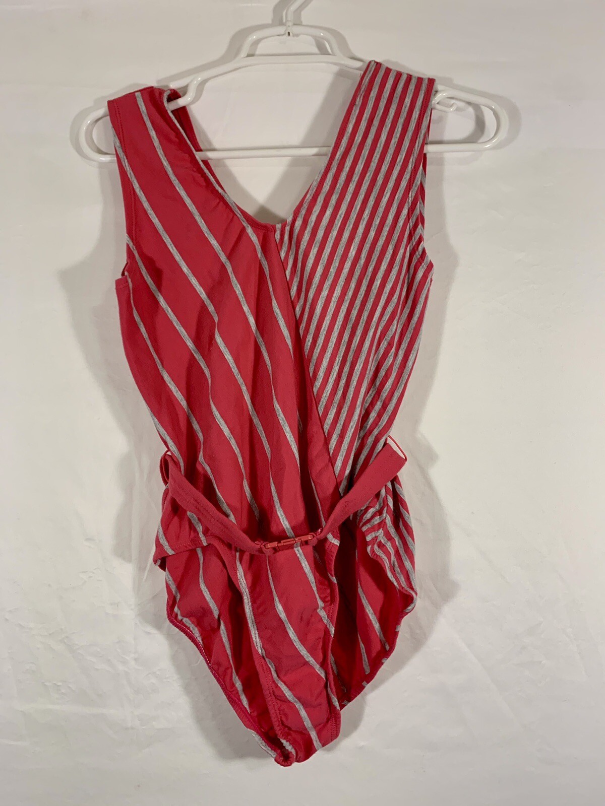 Jacques Moret Vintage Leotard Pink Stripe Women’s Lar… - Gem