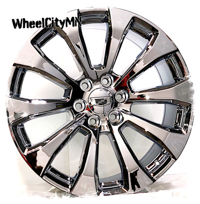 22" chrome 2022 Chevy High Country OE replica wheels Cadillac Escalade ...
