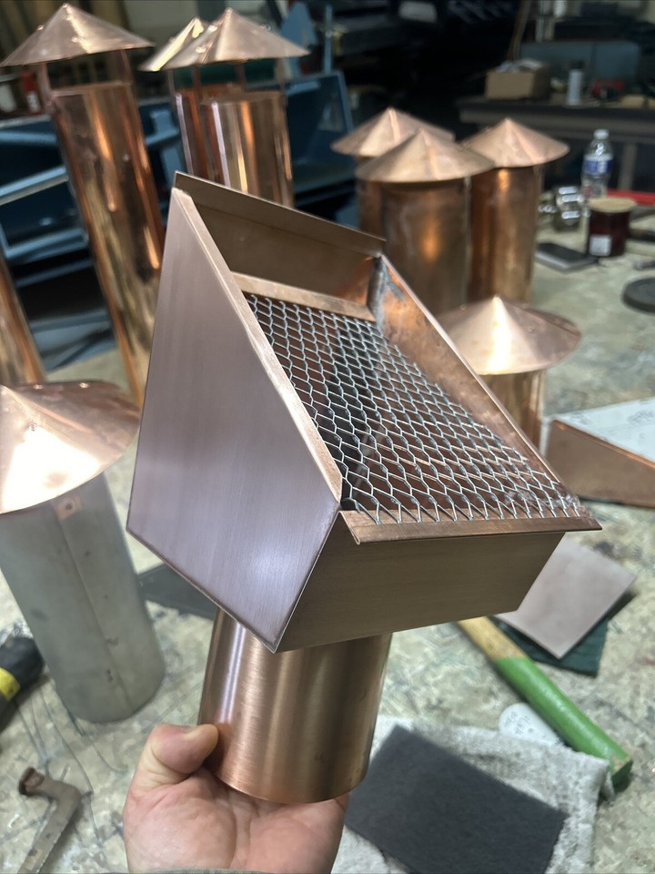 Gutter Strainer Copper 16 Oz 4” Plain Outlet 4” Downspout Leaf Guard | eBay