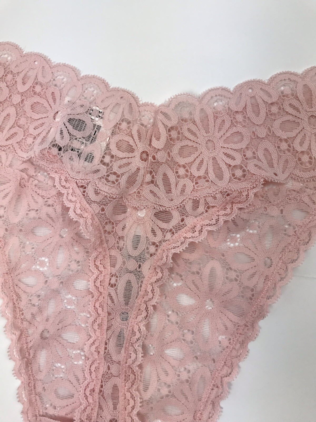 Jenni Intimates Lot of 4 Plus Size 1X 2X 3X Thong Panties Pink Lace New ...