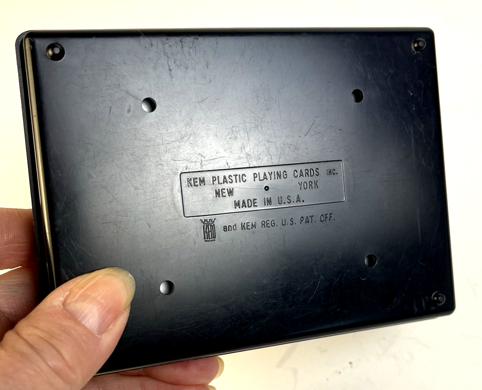 Vintage KEM Double Decks Plastic Playing Cards Case NY USA Complete Set ...