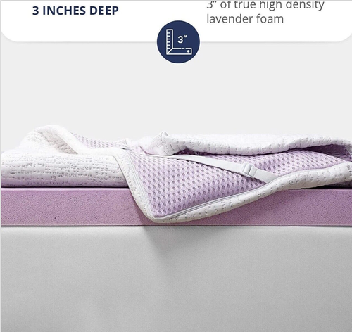 3 Inch Purple Memory Foam Mattress Topper Gel Infused Cooling Mattress Pad | eBay